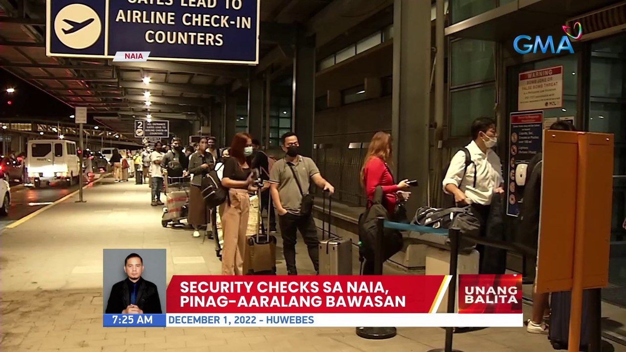 Security checks sa NAIA, pinag-aaralang bawasan | UB - video Dailymotion
