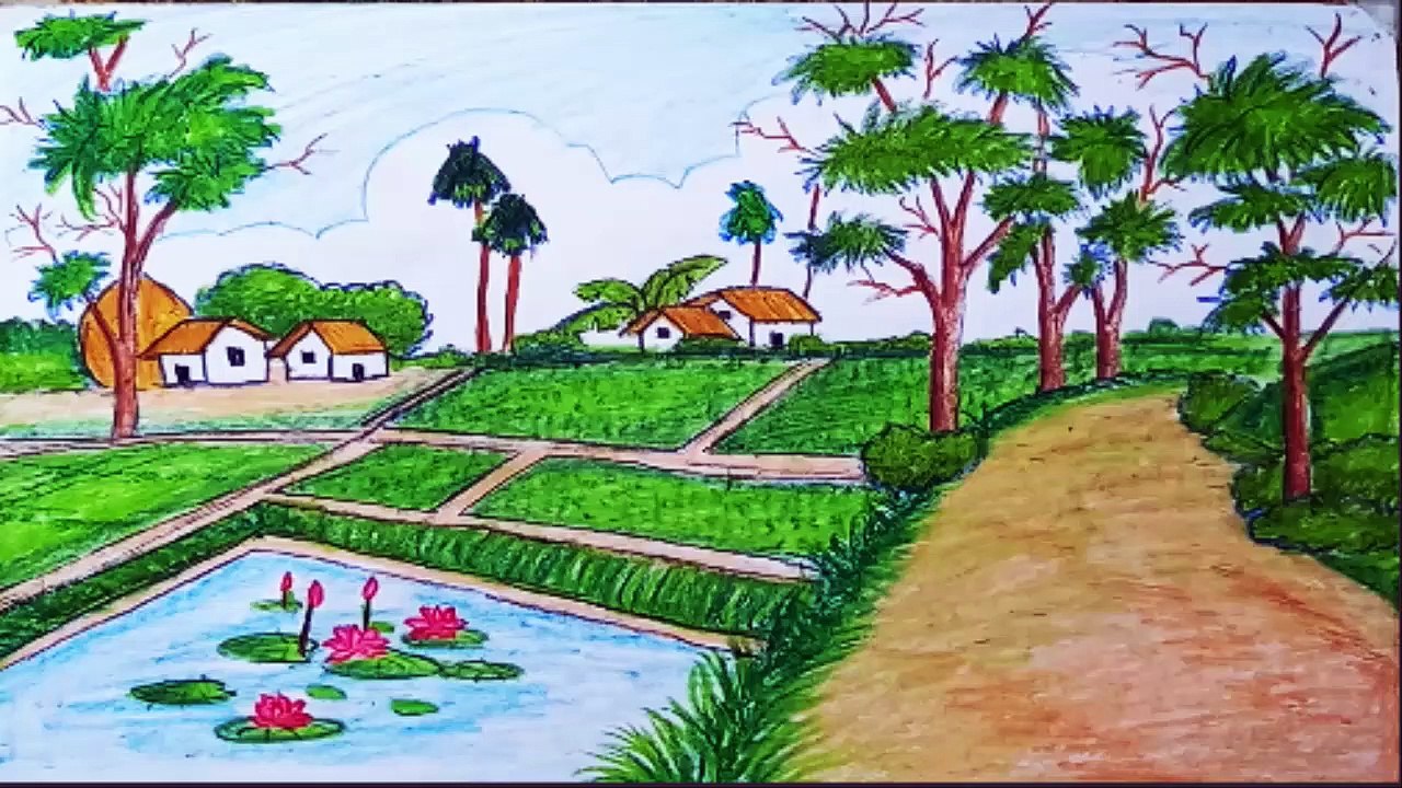 natural beauty with landscapes view drawing scenery || landscapes ...