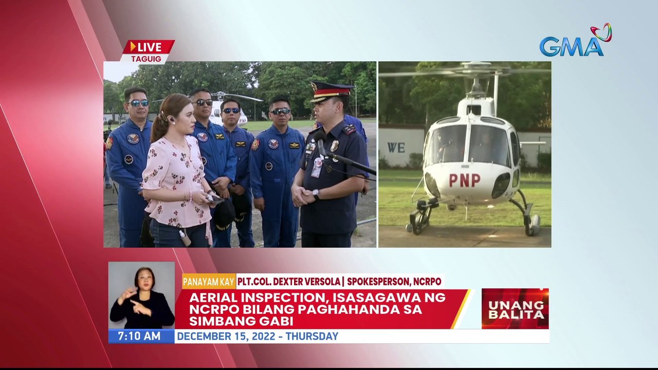Panayam kay PLt.Col. Dexter Versola, Spokesperson, NCRPO (December 15 ...