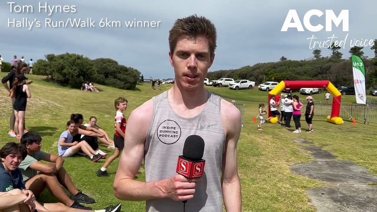 Tom Hynes after winning the six-kilometre event at Hally's Run/Walk ...