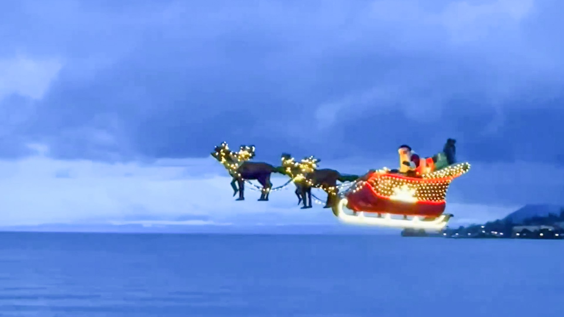 Real Santa Claus Flying In The Sky