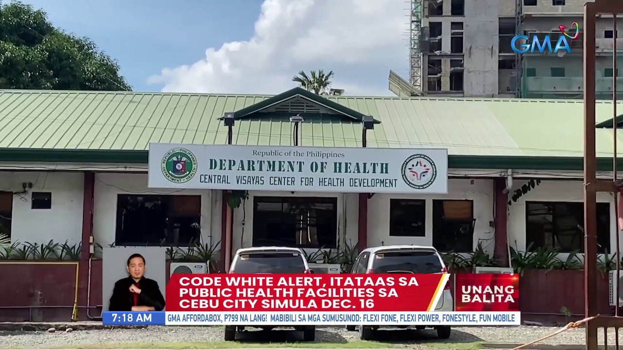 Code white alert, itataas sa public health facilities sa Cebu City ...