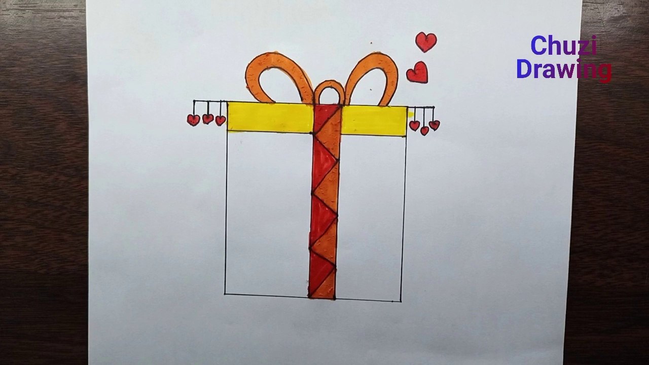 How To Draw A Gift Box Easy - video Dailymotion