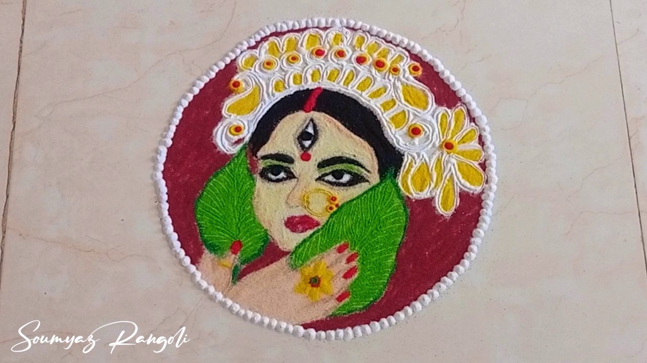 Mata Durga beautiful Rangoli designs - Maa Durga - video Dailymotion