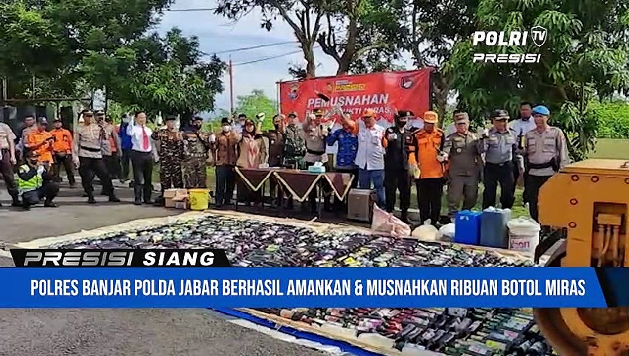 Polres Banjar Polda Jabar Berhasil Amankan Dan Musnahkan Ribuan Botol Miras - Video Dailymotion