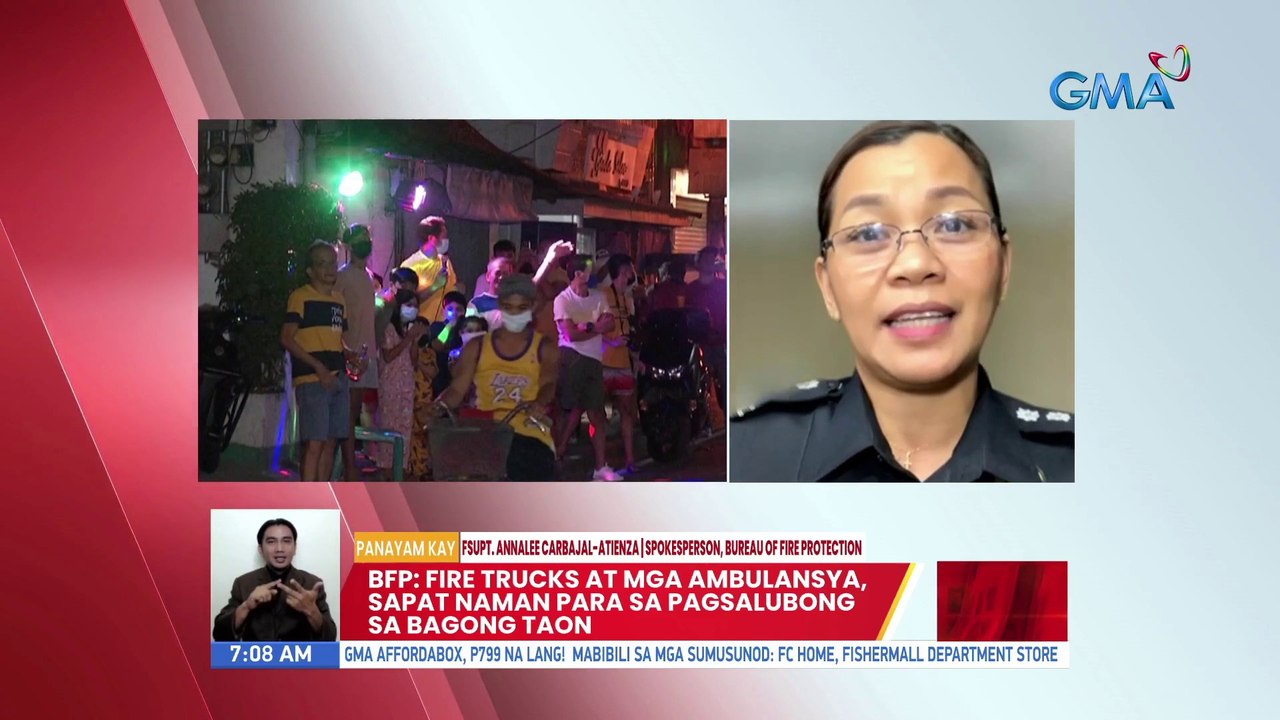 Panayam kay FSupt. Annalee Carbajal-Atienza, Spokesperson, BFP (December 27, 2022) | UB - video ...