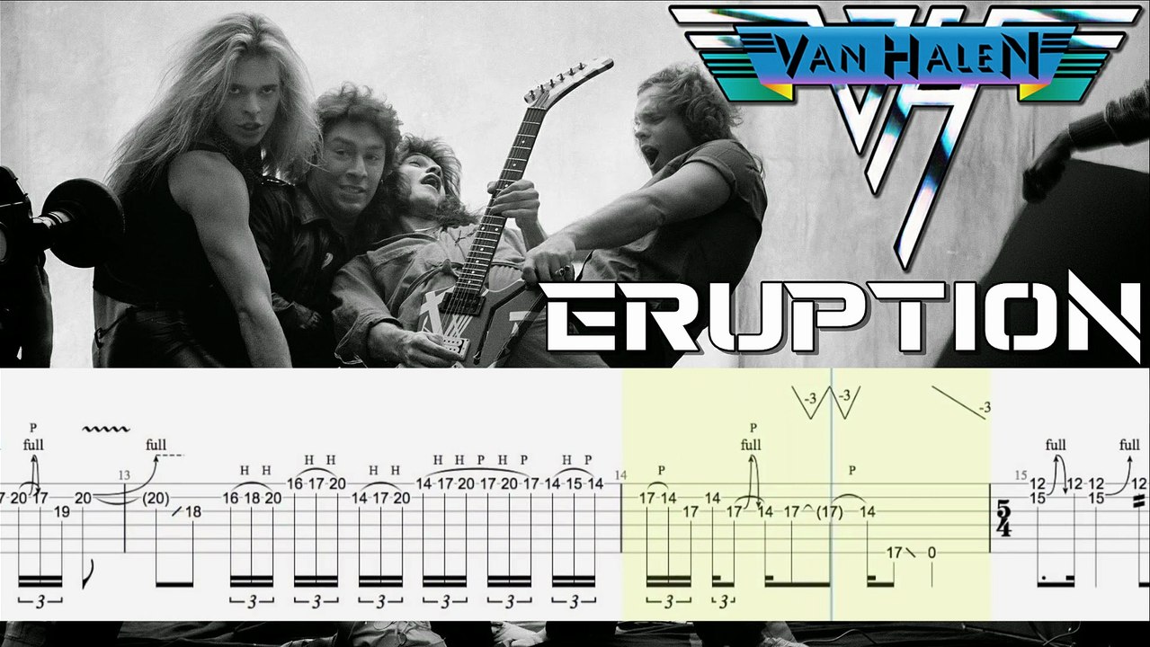 VAN HALEN - ERUPTION Guitar Tab | Guitar Cover | Karaoke | Tutorial ...