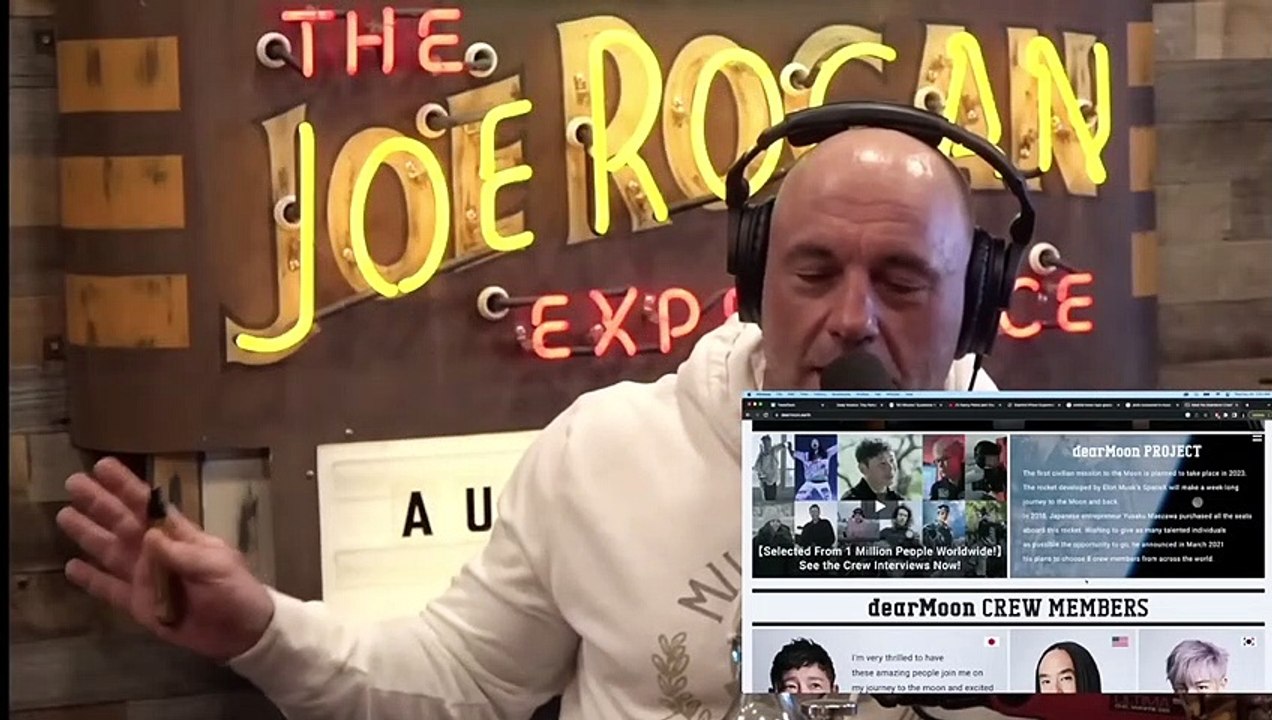 Joe Rogan- -Dear Moon- 8 Artists Flying TO the MOON!!- & Dinosaur ...