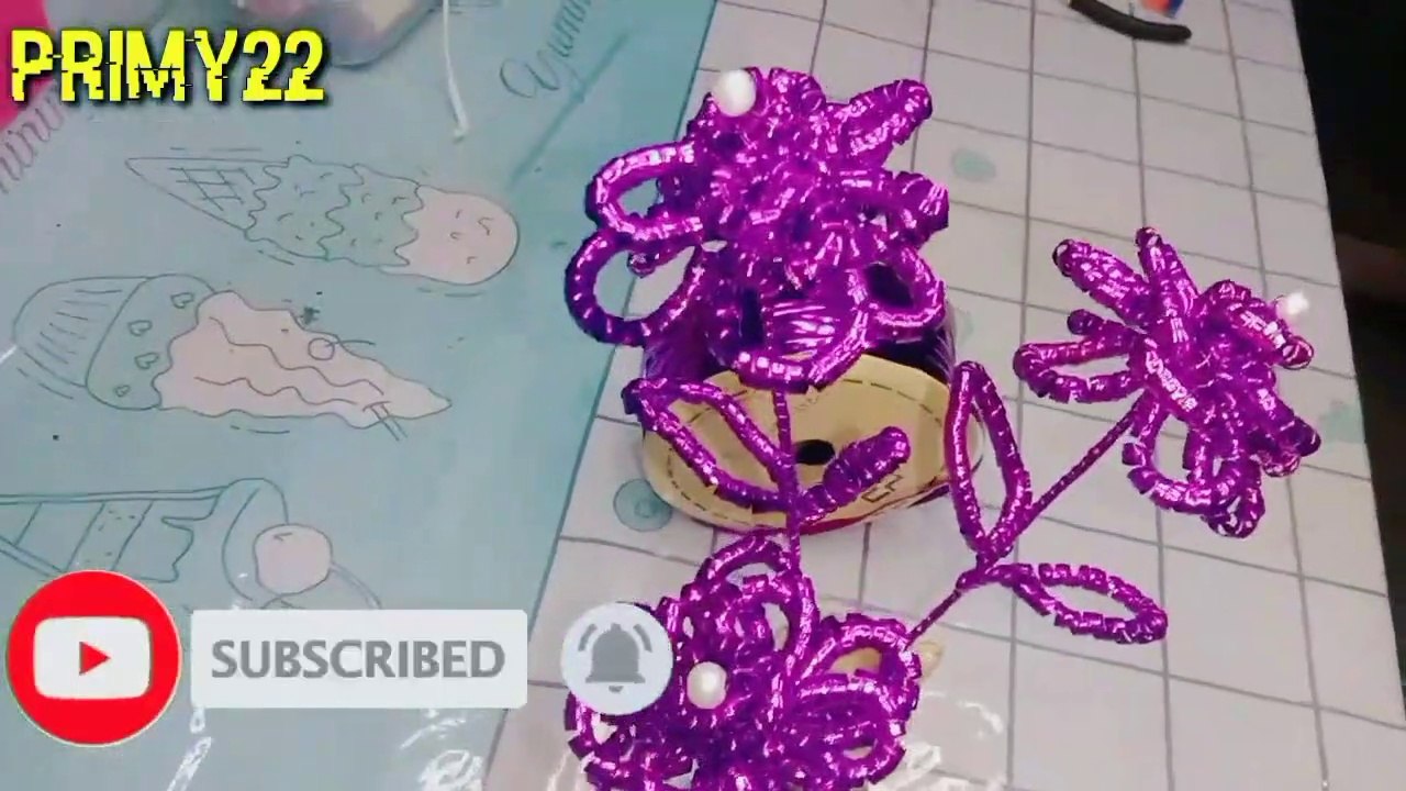 DIY cara membuat bunga dari kawat pengikat souvenir,,!! - Video Dailymotion