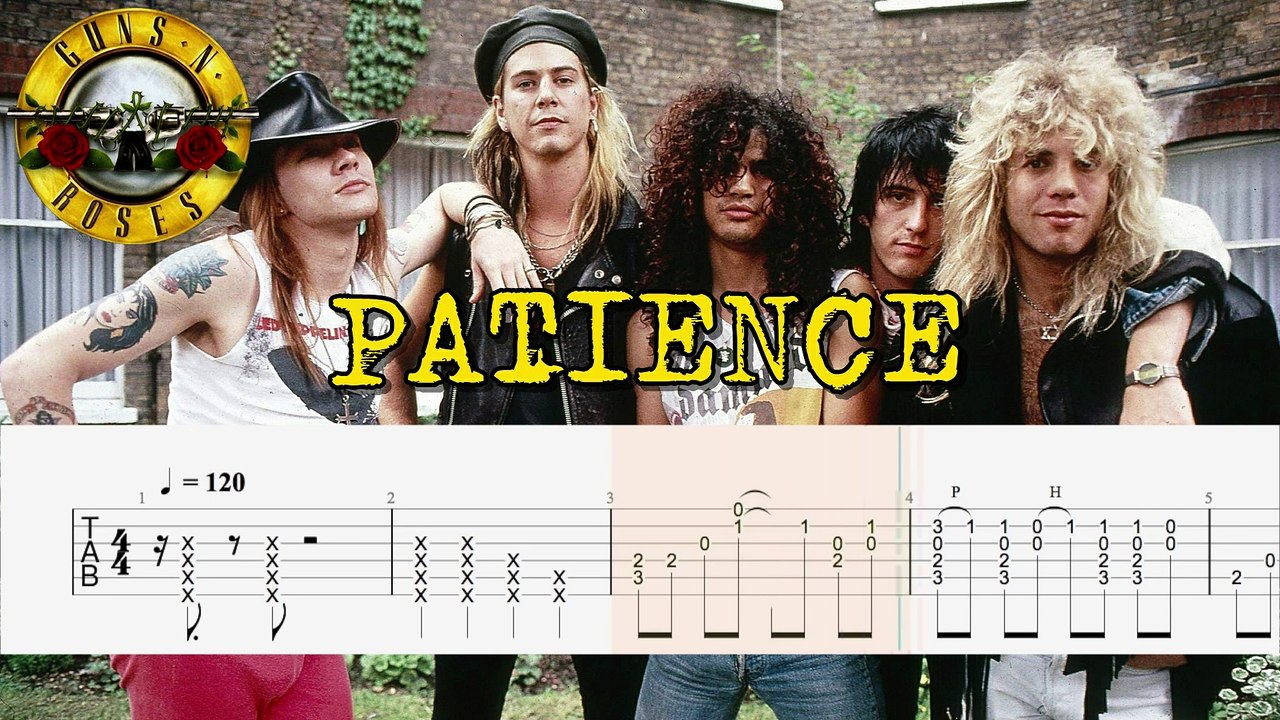 GUNS N' ROSES - PATIENCE Guitar Tab | Guitar Cover | Karaoke | Tutorial ...