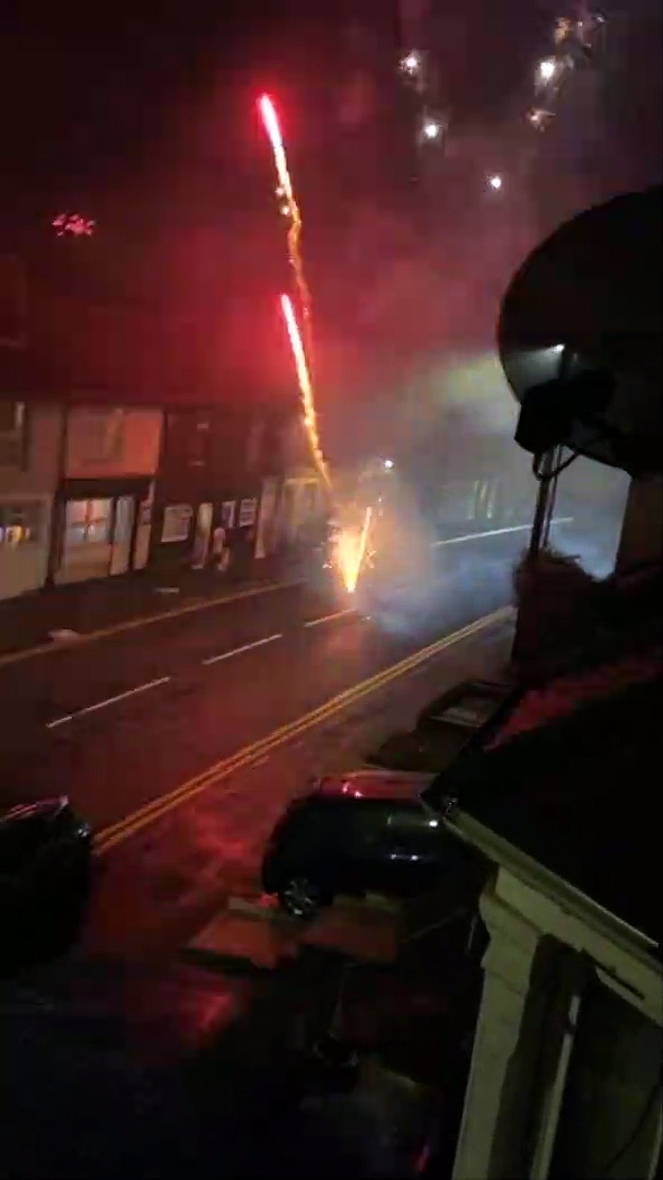 Footage of fireworks chaos in Luton Road, Chatham