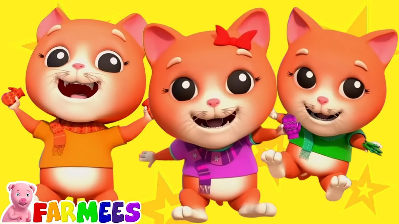 Three Little Kittens | Nursery Rhymes And Baby Songs | Farmees - video ...
