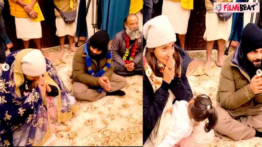 Virat Kohli Anushka Sharma with vamika at vrindavan temple virat ...