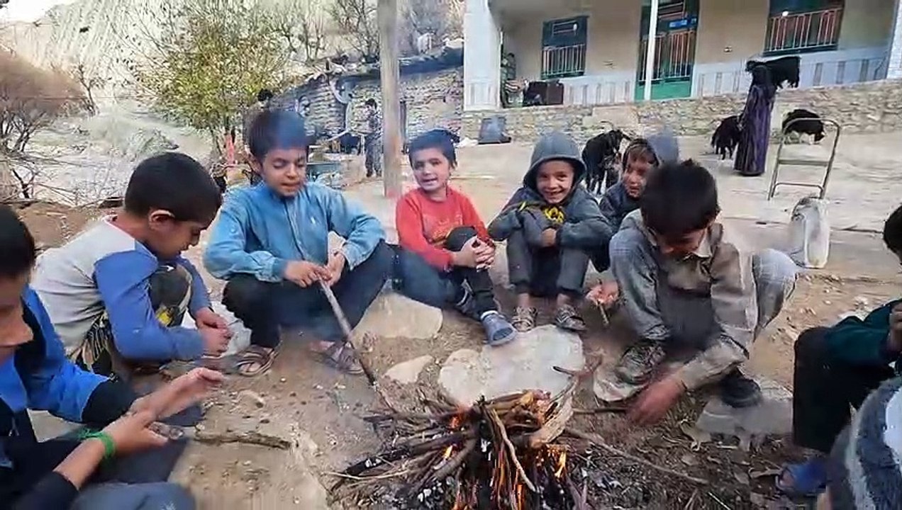 Cleaning the Mud in Yard of the Village House Villagers in Iran - video ...