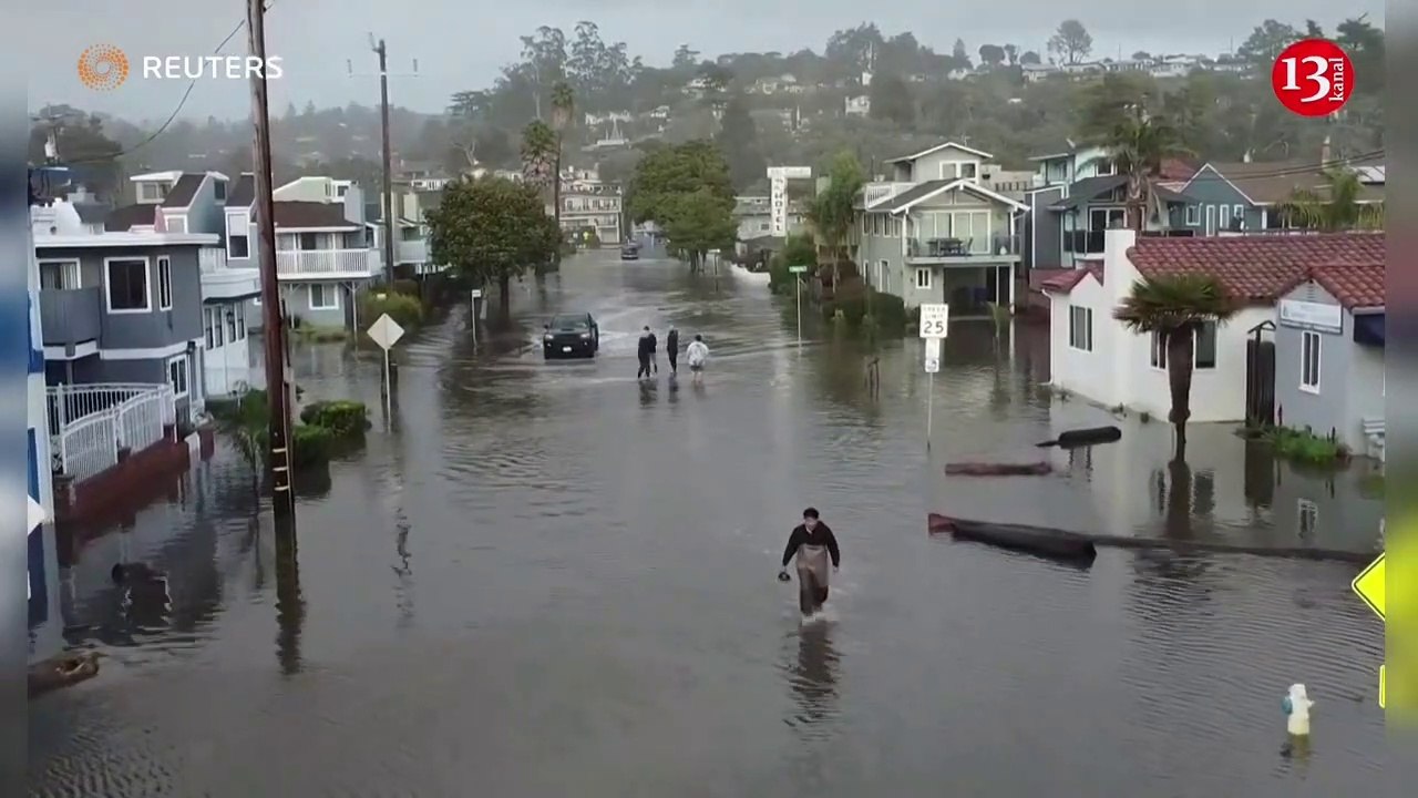 Powerful storm and floods lash California, killing at least two - Video ...