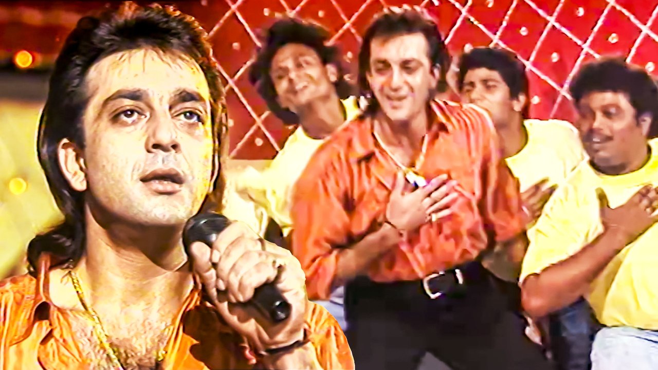 Sanjay Dutt Shooting Qawwali Song For "Meri Aan" (1993 Film ...
