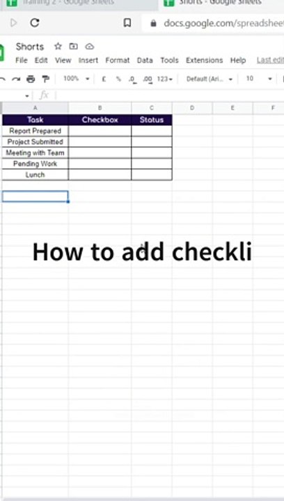 How to use check box in Google sheets - video Dailymotion