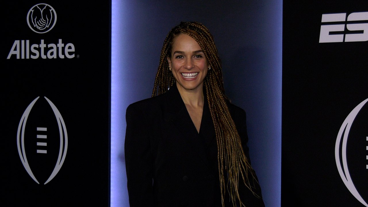Jess Sims "ESPN and CFP’s Allstate Party at the Playoff" Blue Carpet in ...