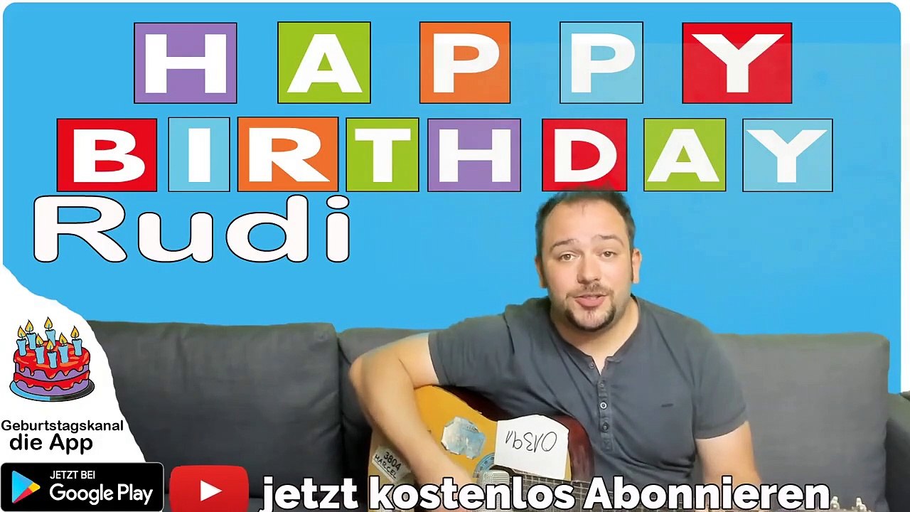 Happy Birthday, Rudi! Geburtstagsgrüße an Rudi - video Dailymotion