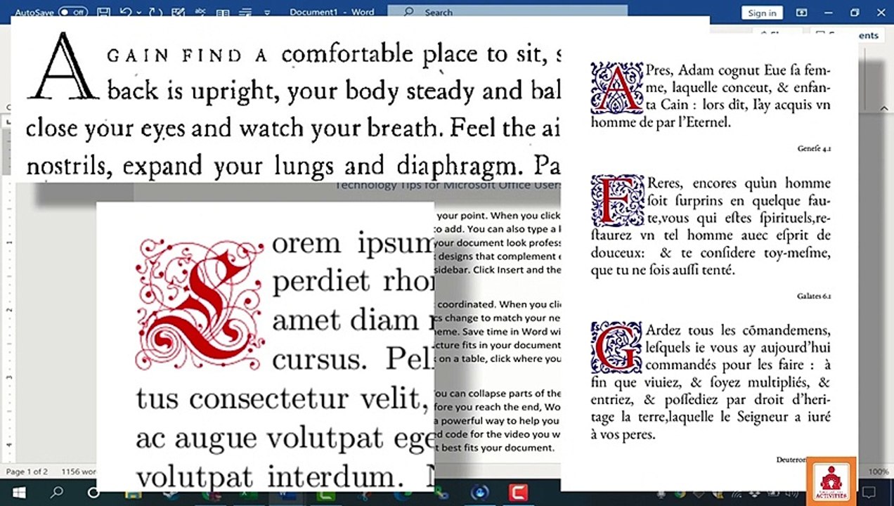 Using Drop Caps in Microsoft Word - video Dailymotion