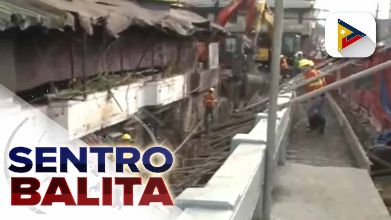 Ginagawang drainage pipe sa gilid ng Marikina Bridge, posibleng may ...