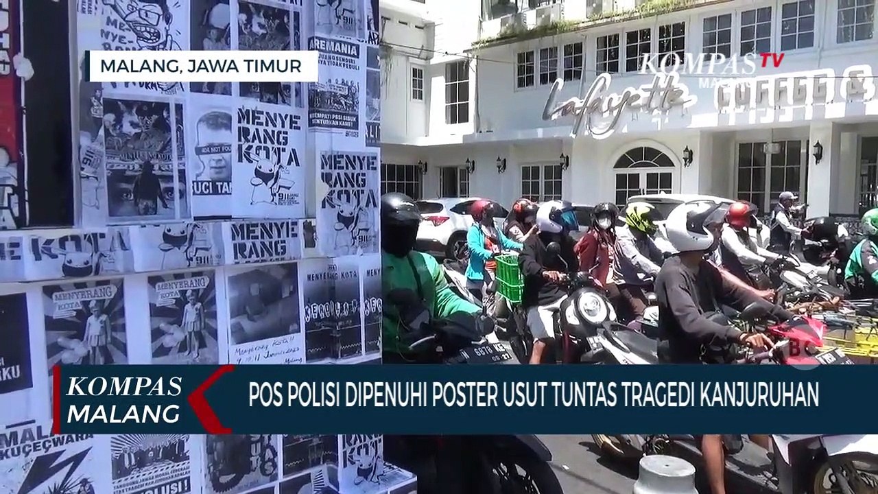 Pos Polisi di Kayutangan Malang Dipenuhi Poster Usut Tuntas Tragedi ...