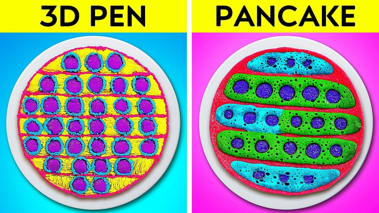 Fantastic 3D Pen Vs Pancake Art Challenge Part 3 || Amazing Diy Ideas ...