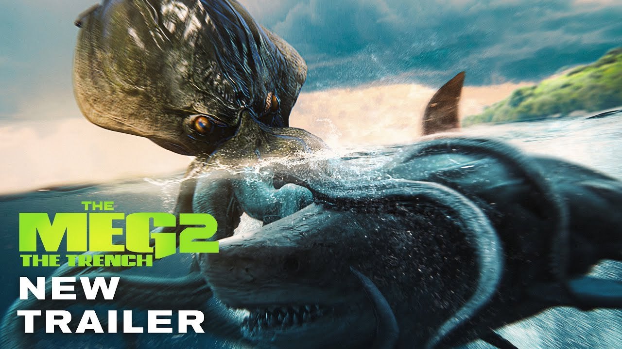 THE MEG 2: THE TRENCH – NEW TRAILER 'Kraken Chokes Meg' (2023) Warner ...
