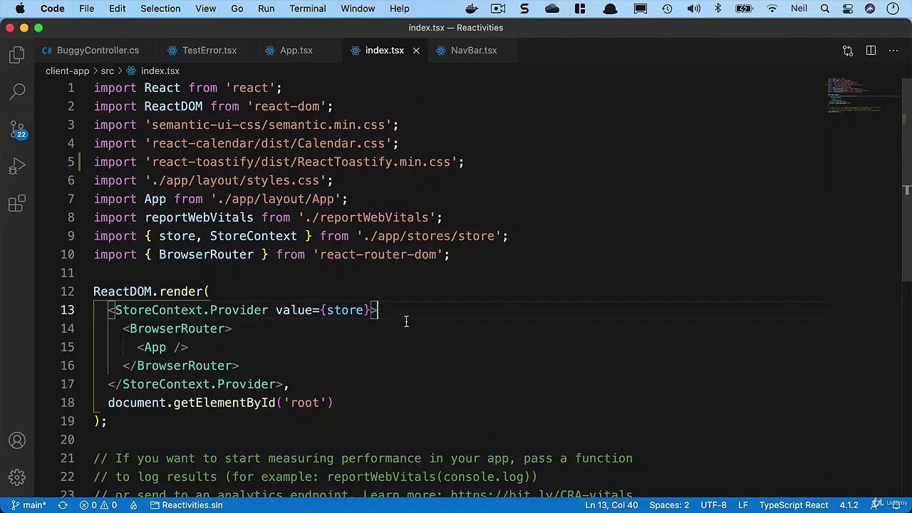 Net. Core and React Error handling - Using an interceptor to handle API error responses - video ...