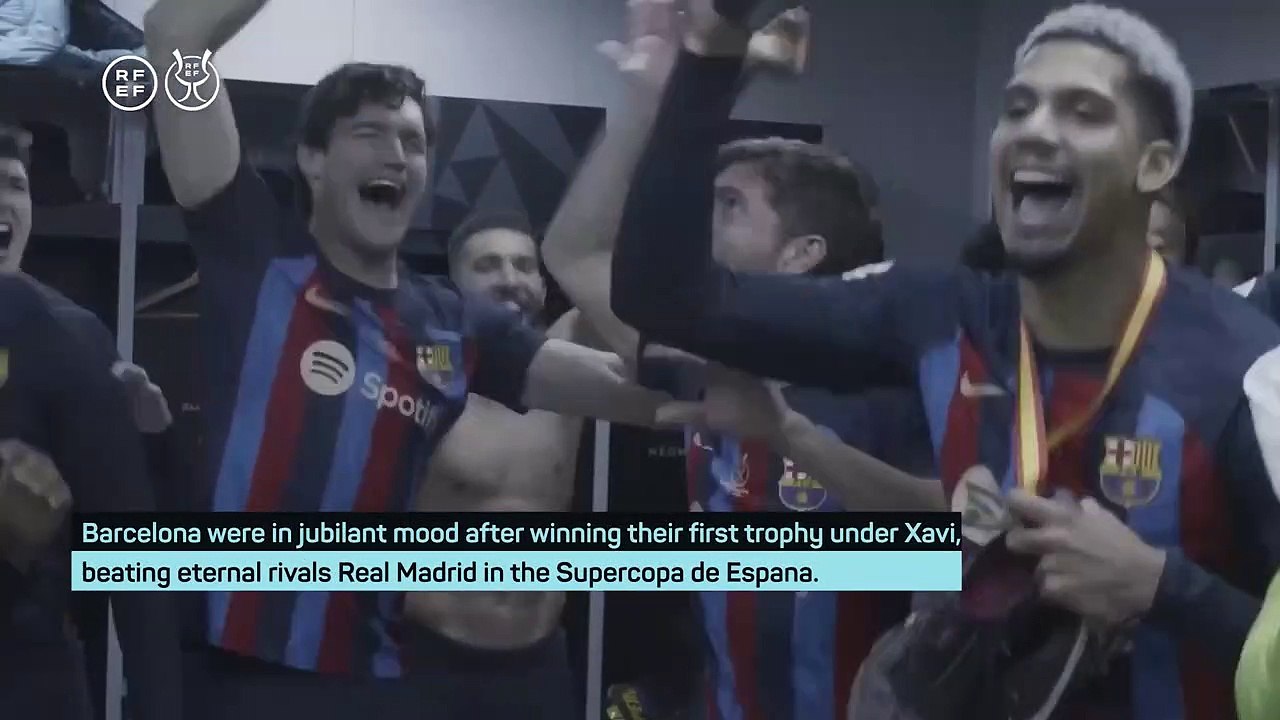 Barcelona celebrate Spanish Supercopa title after win over Real Madrid ...