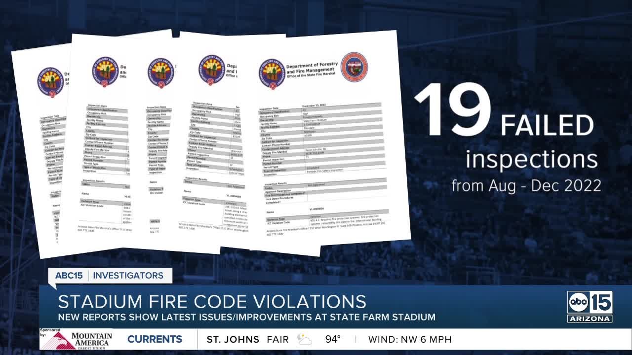 Arizona stadium's efforts to fix fire code violations prior to Super ...
