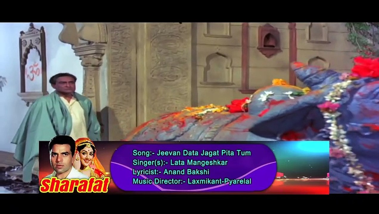 Jeevan Data Jagat Pita Tum _ Lata Mangeshkar _ Sharafat 1970 _ Hema Malini - video Dailymotion