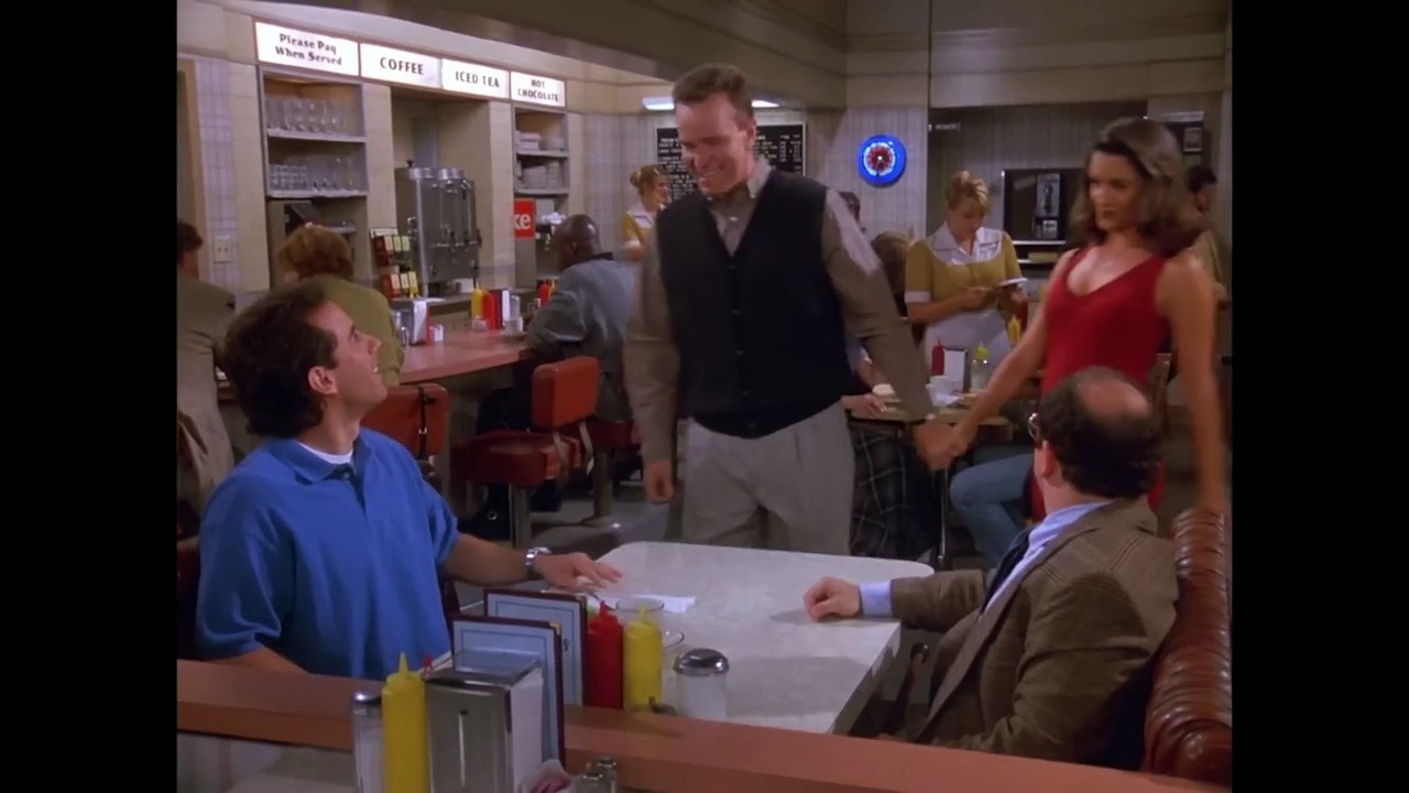 Jerry Throws A Set To Sabotage Bania - The Butter Shave - Seinfeld ...