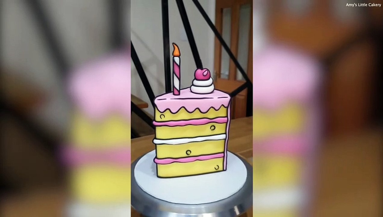 Baker creates stunning 2D cakes which look straight out of a cartoon ...