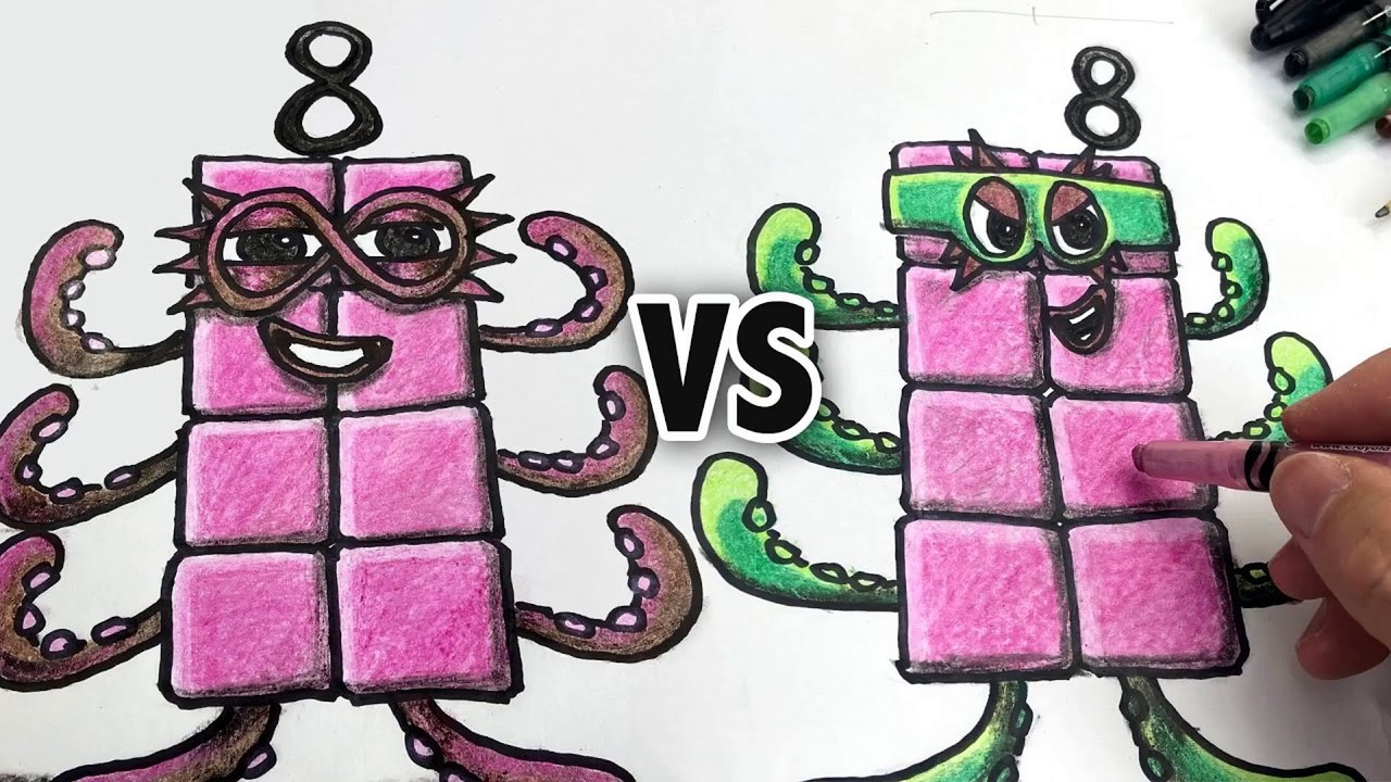 How to Draw Octoblock VS Octonaughty : Numberblocks 8 - video Dailymotion