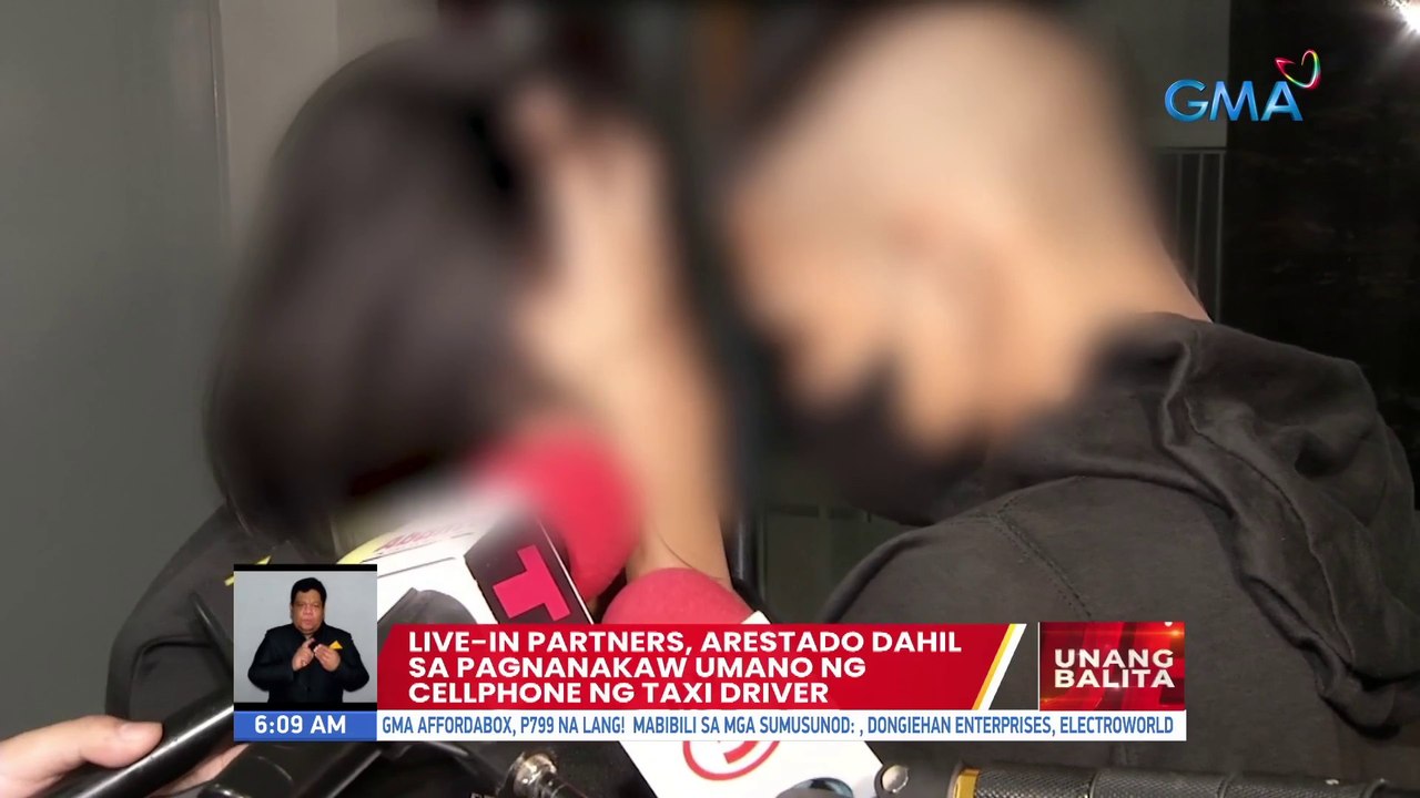 Live-in partner, arestado dahil sa pagnanakaw umano ng cellphone ng taxi driver | UB - video ...