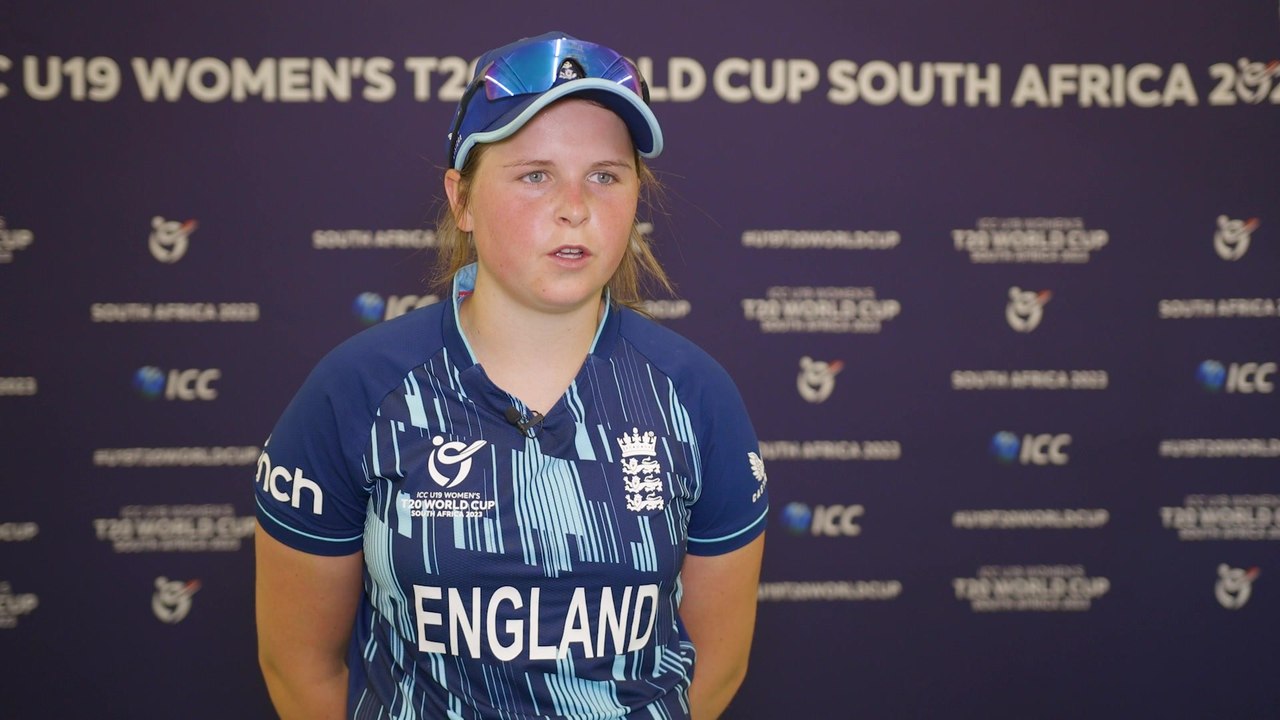 England's Grace Scrivens post U19 Cricket World Cup semi win v ...
