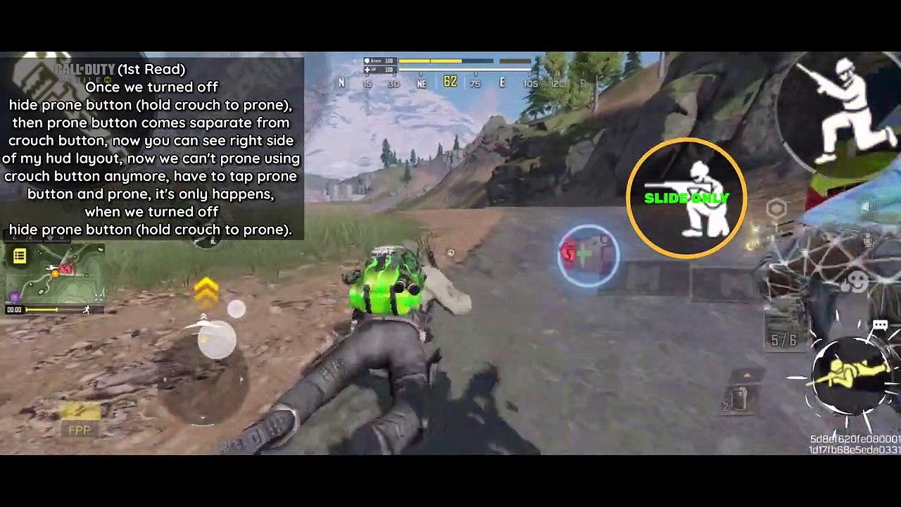 Call of Duty mobile CODM- HIDE PRONE BUTTON (HOLD CROUCH TO PRONE) SETTING IN-DEPTH EXPLANATION ...