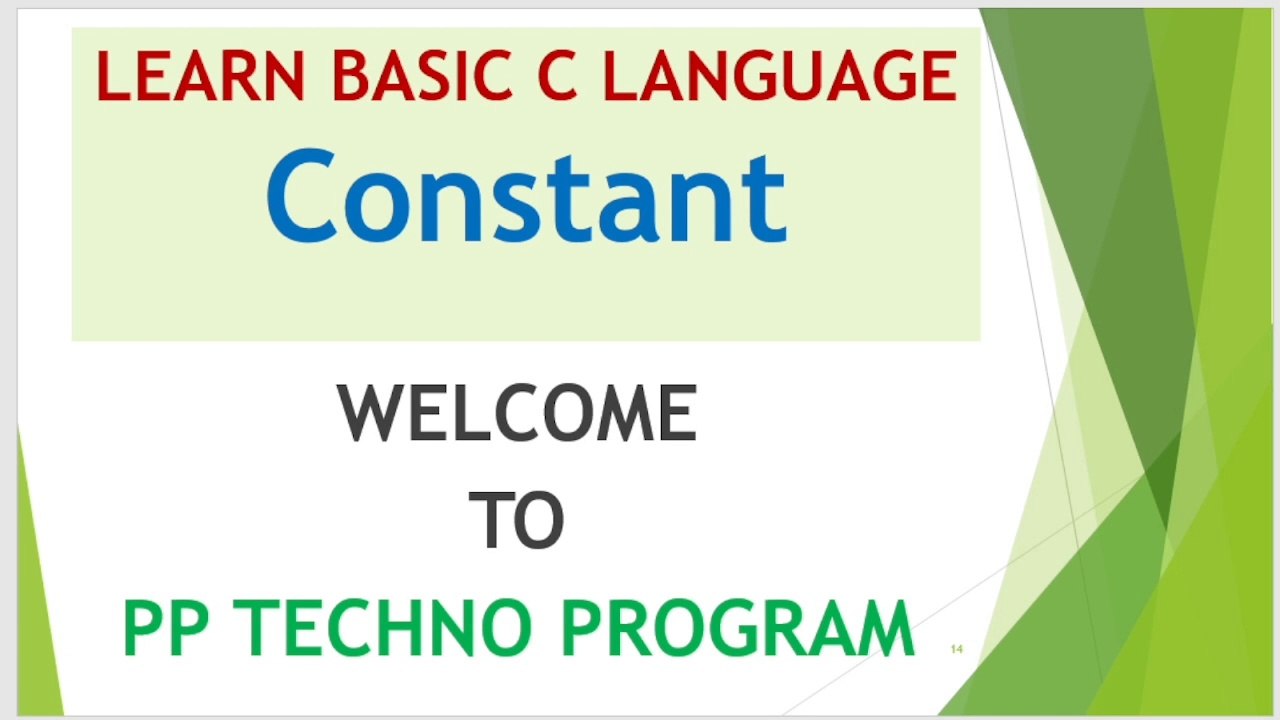 Constant Variable in C || Learn Character Constant & String Constant ...