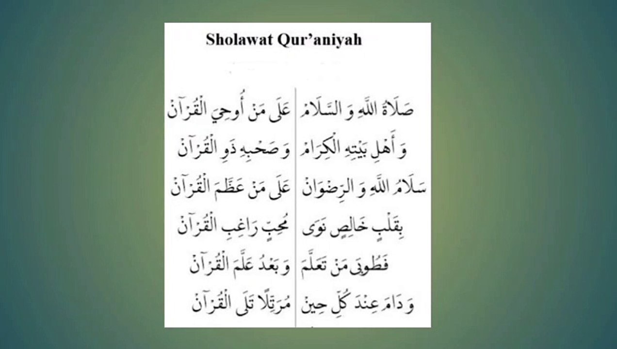 Sholawat Qur'aniyah Beserta Lirik Text - video Dailymotion