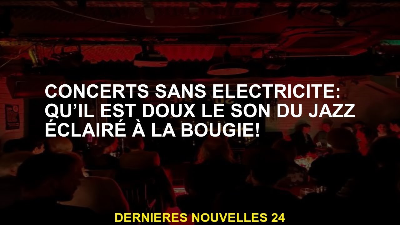 Concerts sans électricité: à quel point le son du jazz a doux par ...