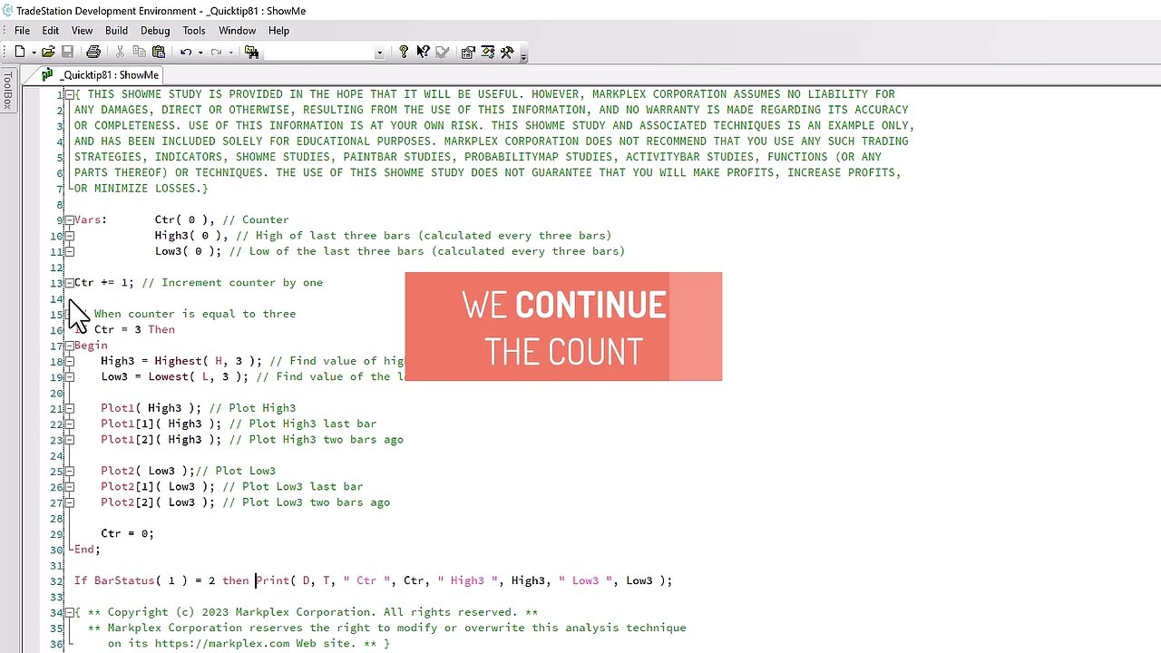 TradeStation EasyLanguage quick-tip 81 - video Dailymotion