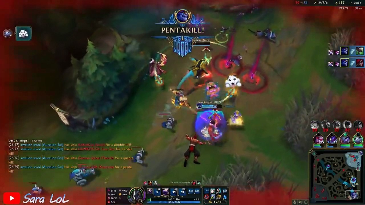 BEST PENTAKILL MOMENTS #4 (Aurelion Sol Outplays Pentakill, 1 Yasuo vs ...