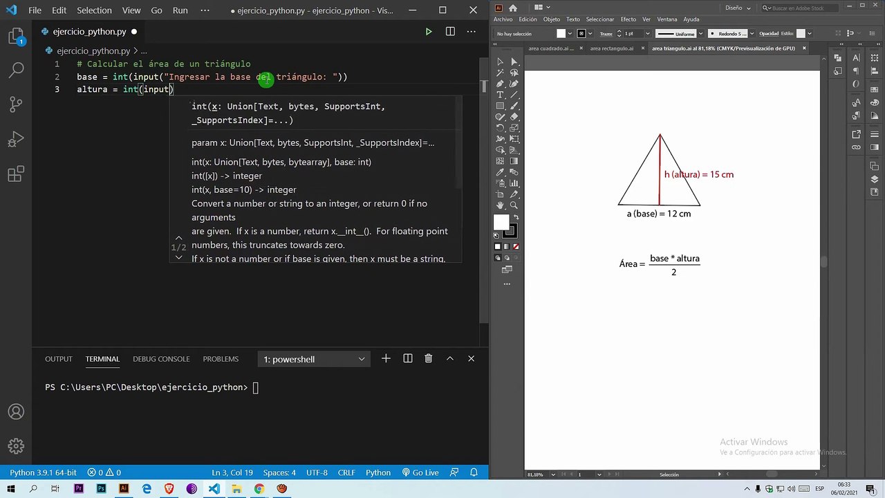 Calcular el área de un triángulo en Python - Vídeo Dailymotion