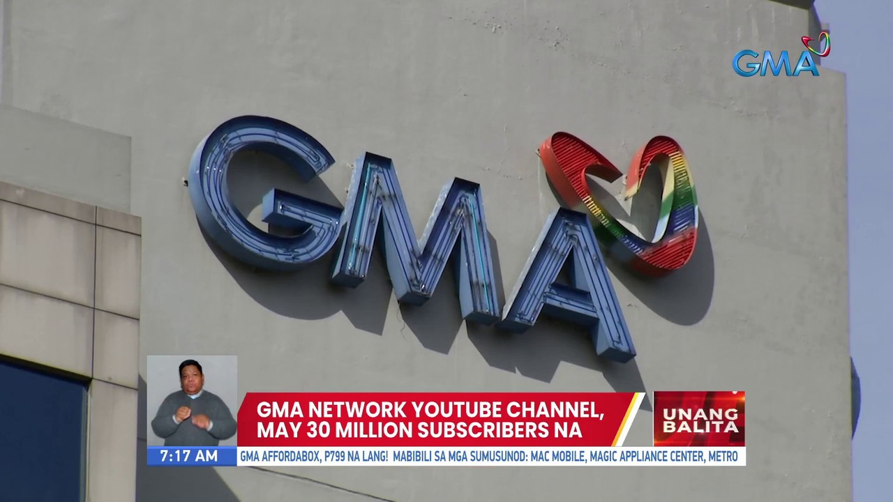 GMA Network Youtube Channel, may 30 million subscribers na | UB - video ...