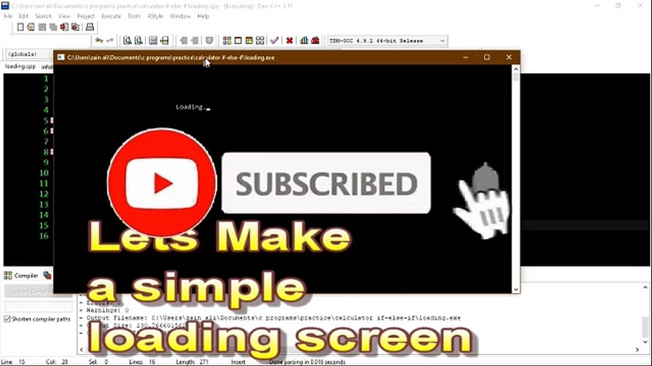 how to make a simple loading screen in C | C project | PK Programming - video Dailymotion
