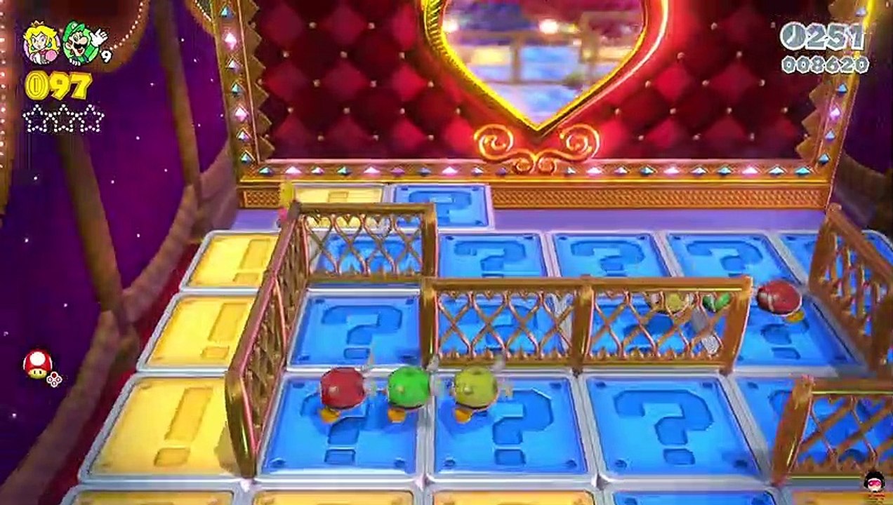 Super Mario 3D World - Peach & Luigi in Switch Scramble Circus, Plessie ...