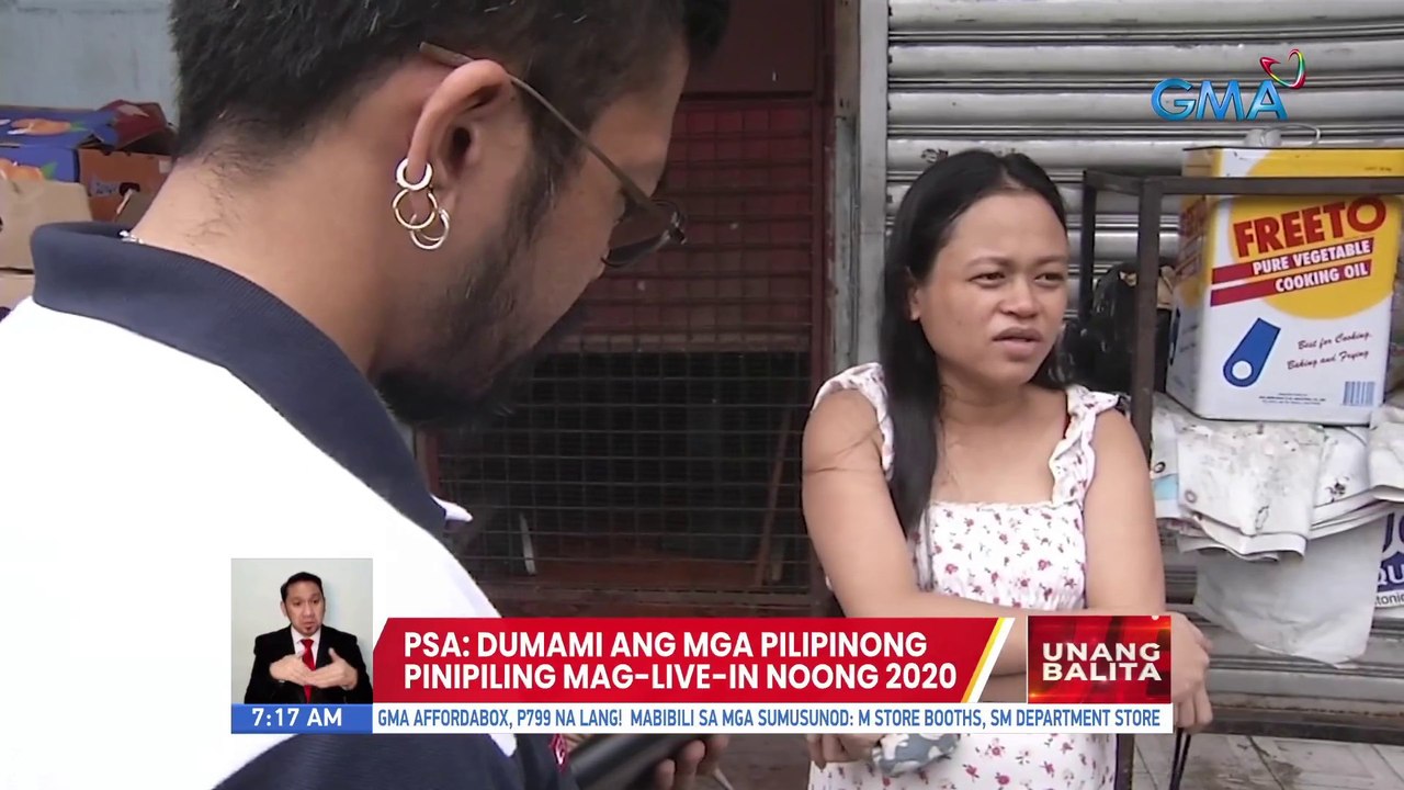 PSA: Dumami ang mga Pilipinong pinipiling mag-live-in noong 2020 | UB - video Dailymotion