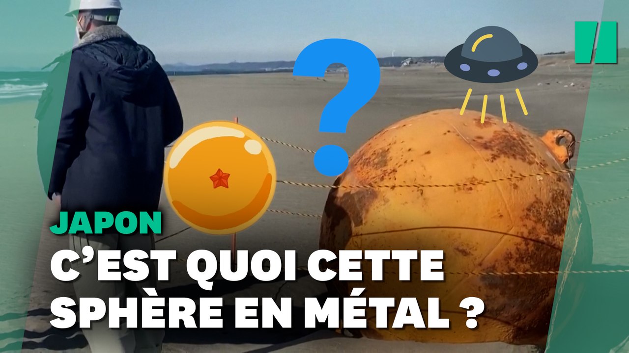 Au Japon, une étrange sphère en métal s’échoue sur une plage et ...