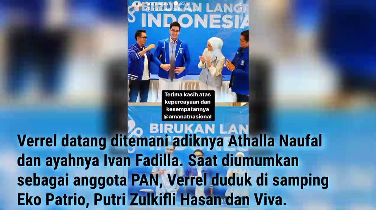 Varrel Bramasta Resmi Jadi Kader PAN, #anak muda milenial - Video ...